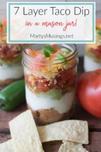 Seven Layer Dip in a Mason Jar