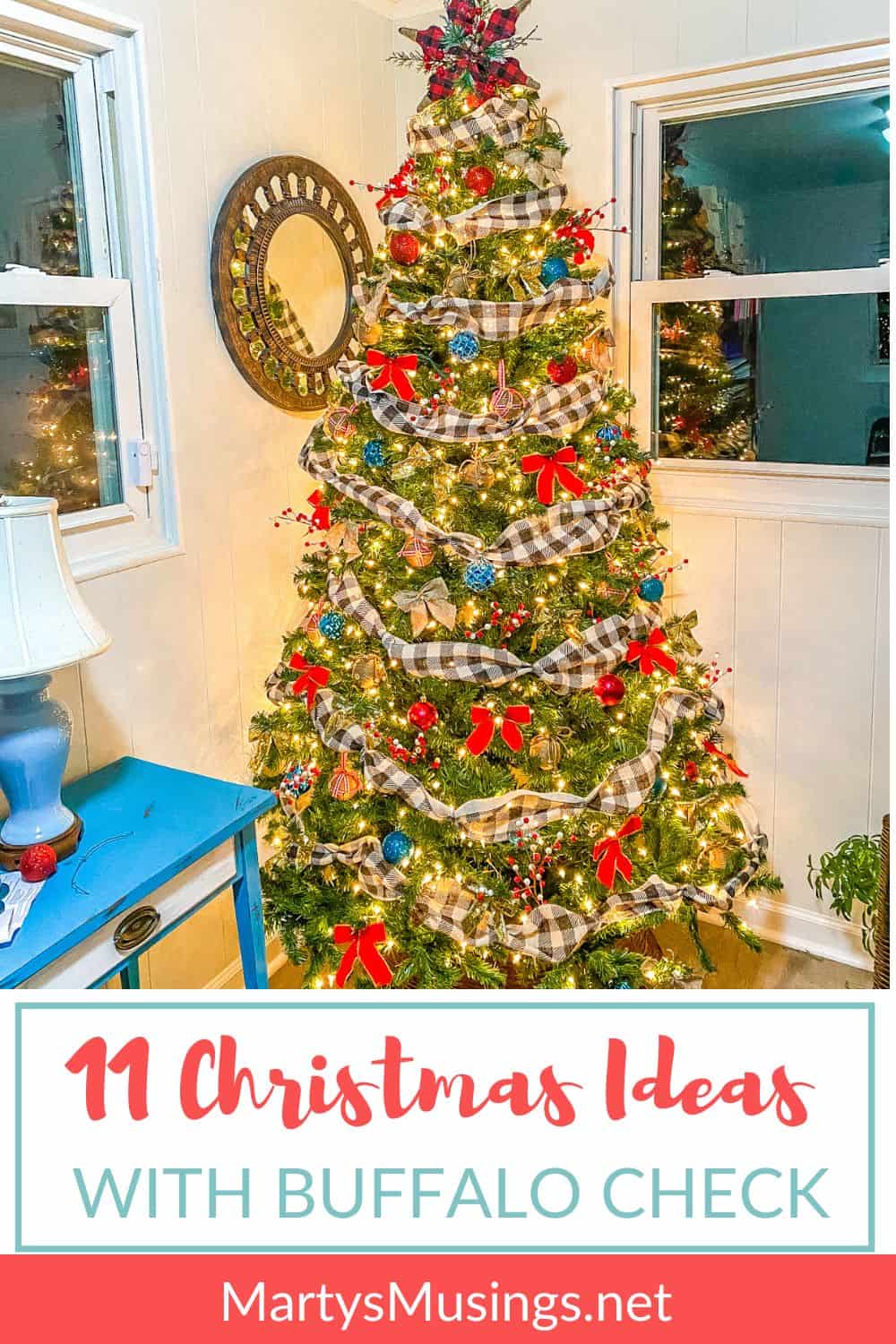 11 Ways to Add Buffalo Plaid Christmas Decorations - Marty's Musings