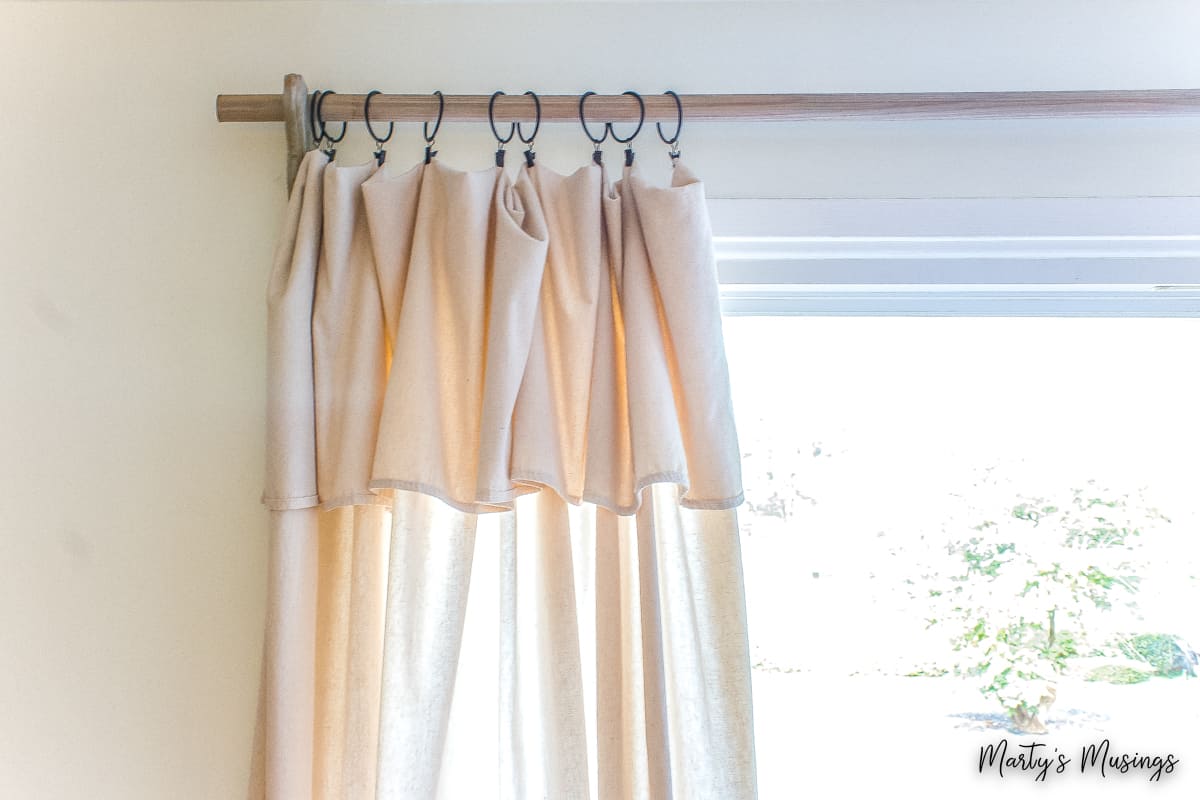 No Sew Drop Cloth Curtains - Marty's Musings