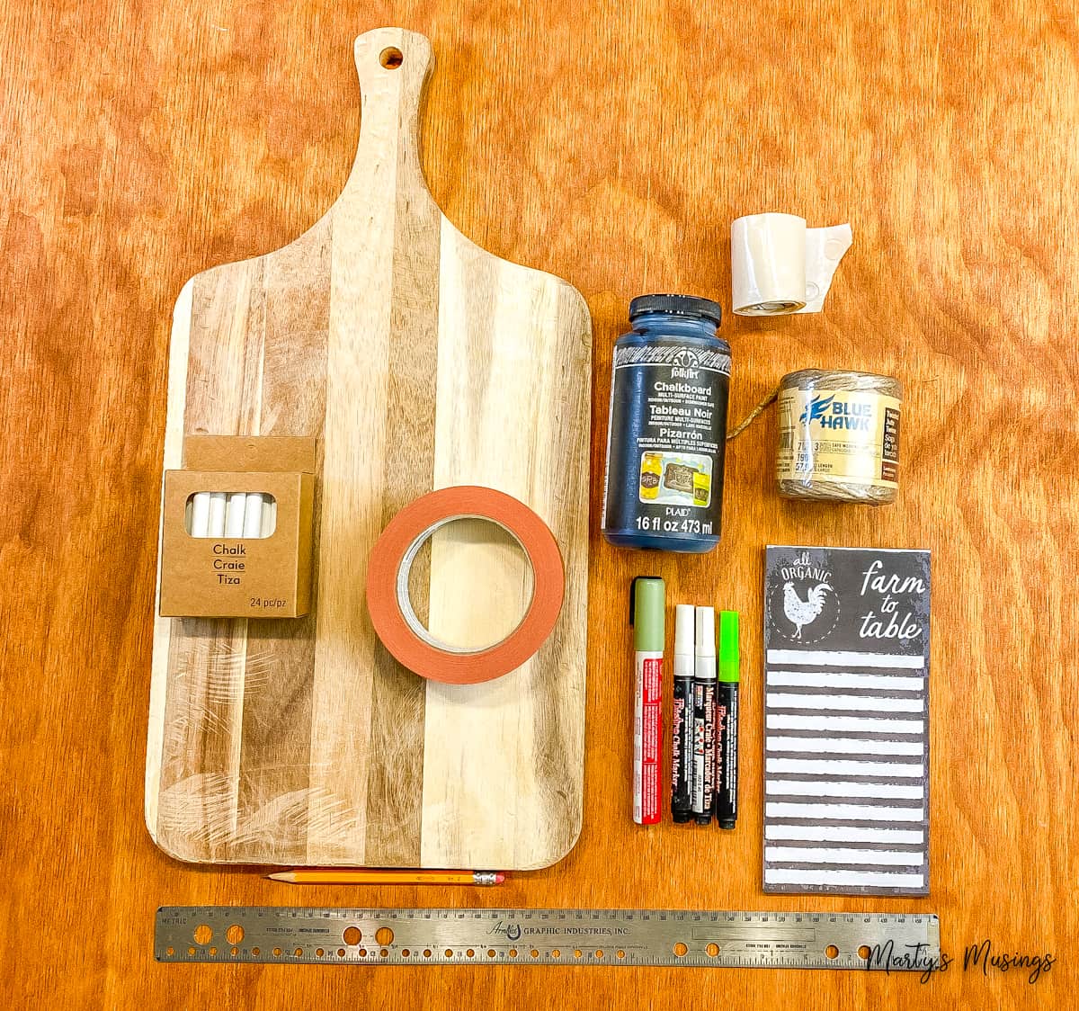 DIY Chalkboard Sign from Cutting Board - Marty's Musings