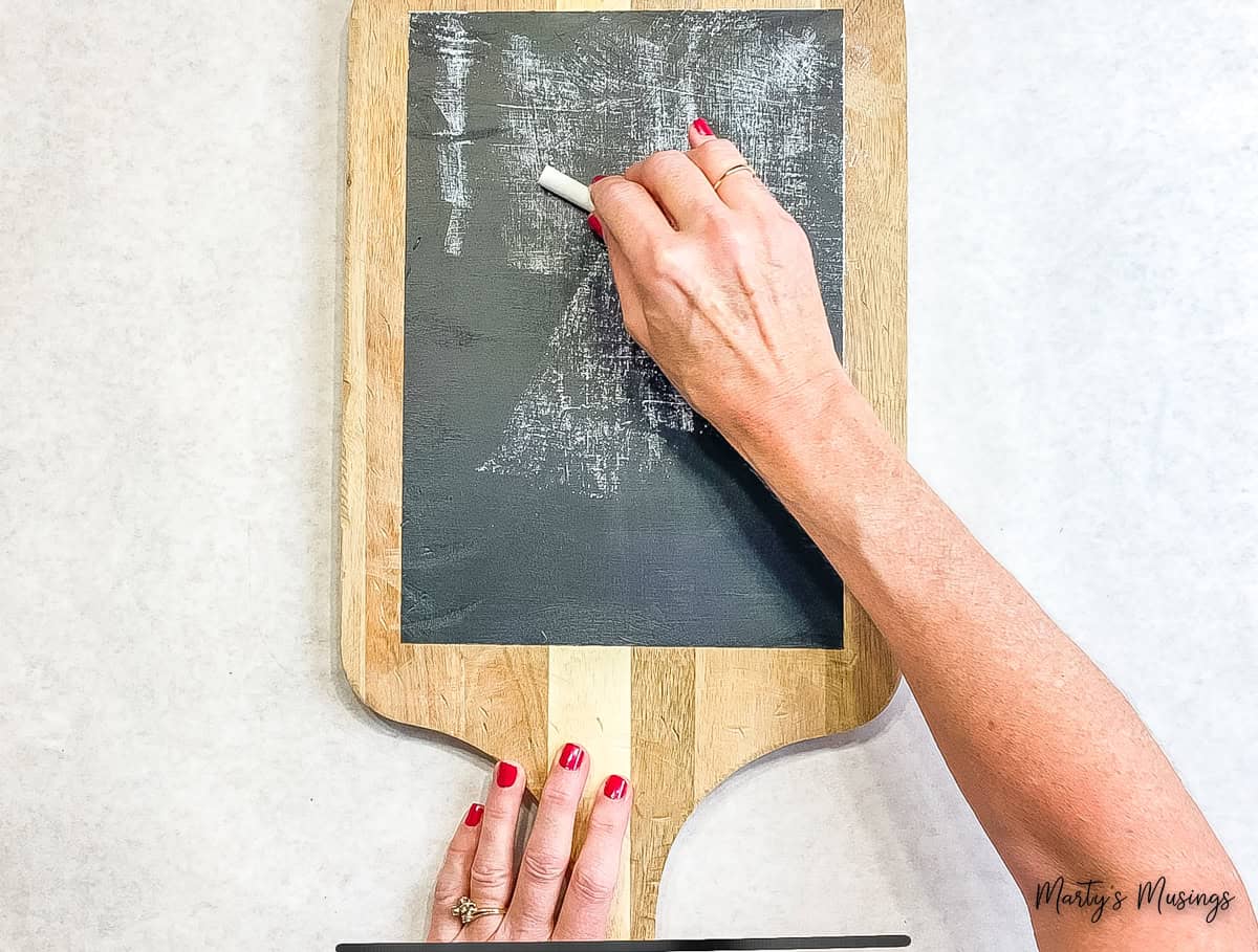 DIY Chalkboard Sign from Cutting Board - Marty's Musings